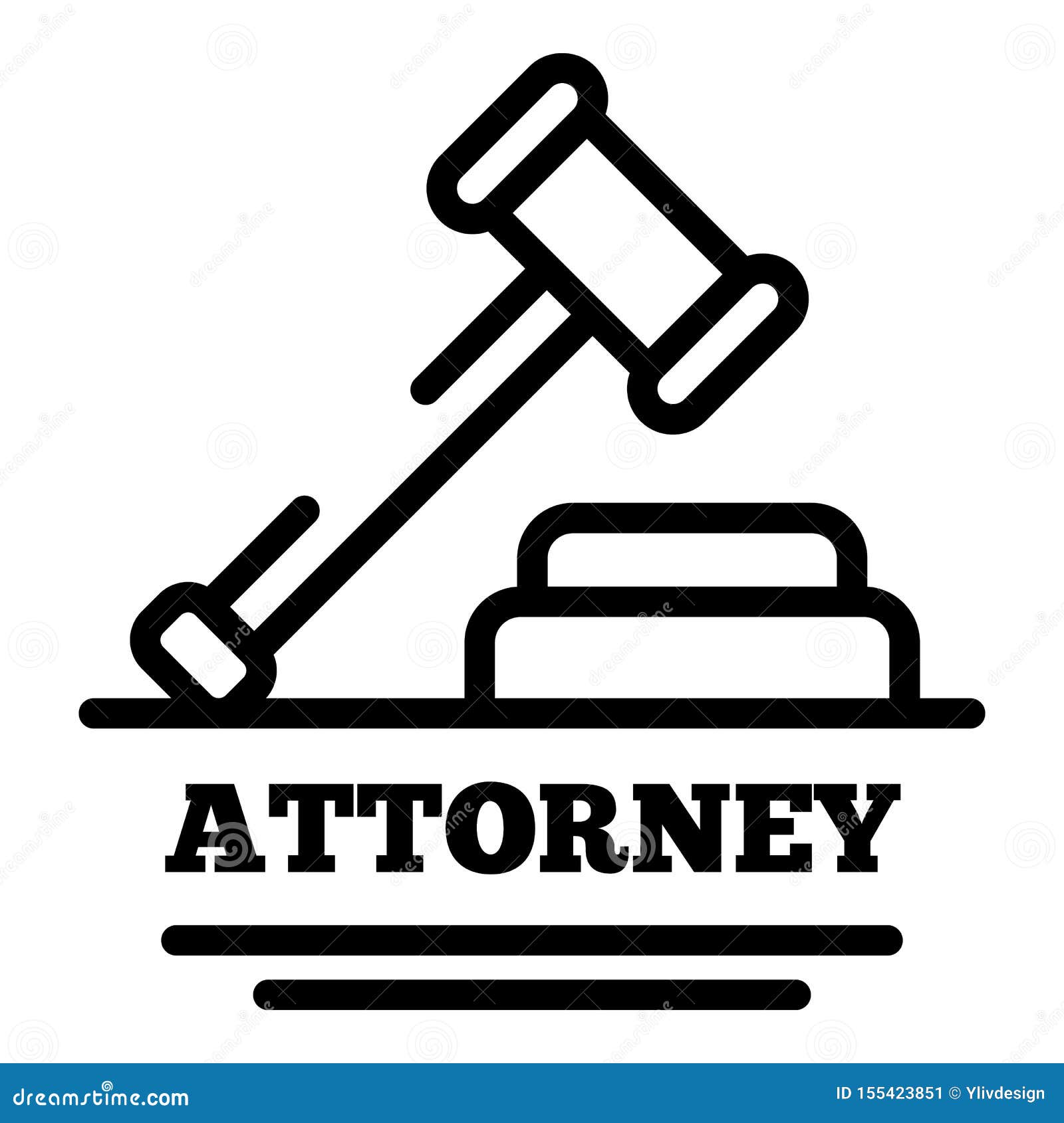Attorney Icon, Outline Style Stock Vector - Illustration of attorney ...