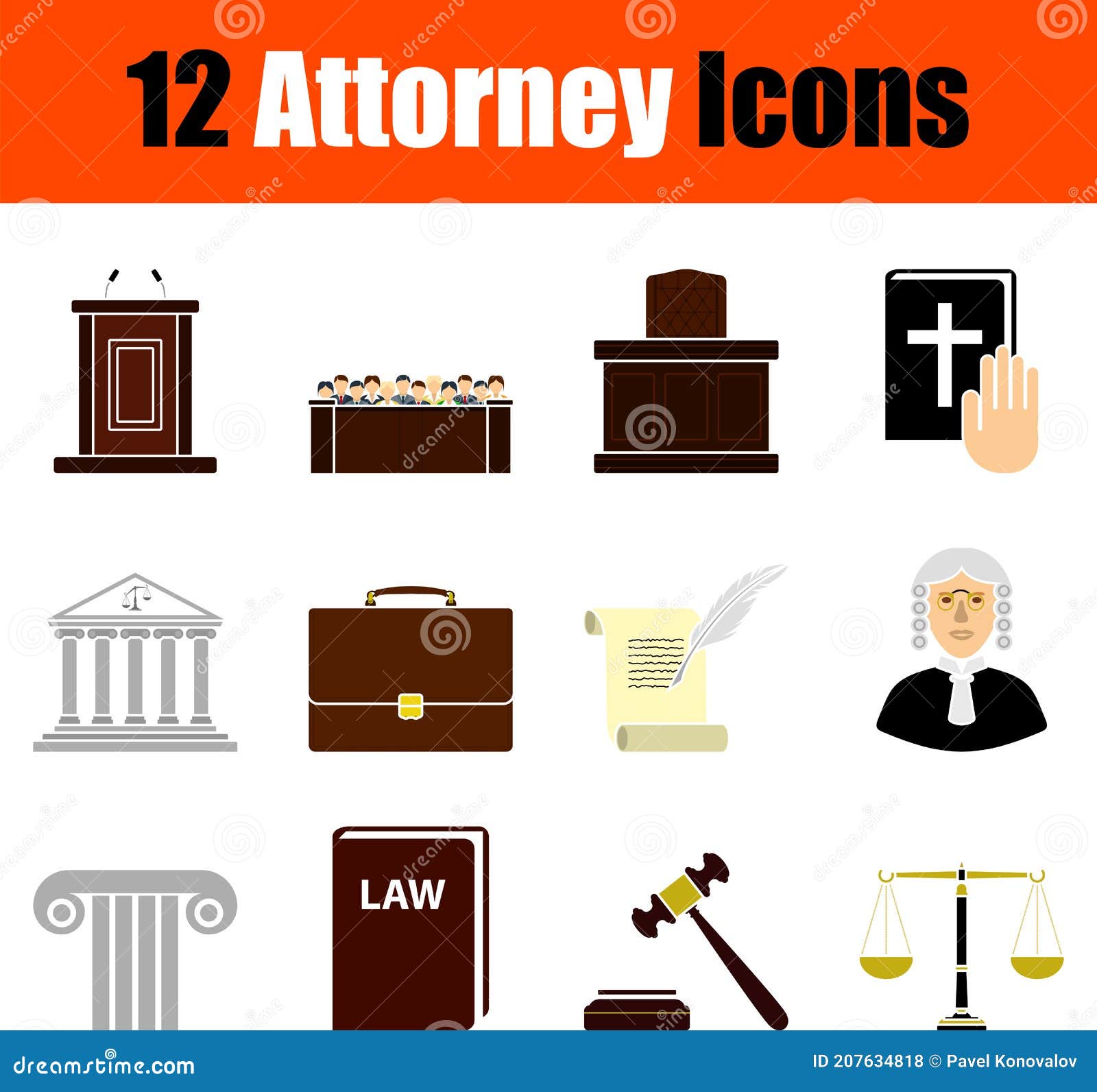 Attorney Icon. Trendy Modern Flat Linear Vector Attorney Icon On ...