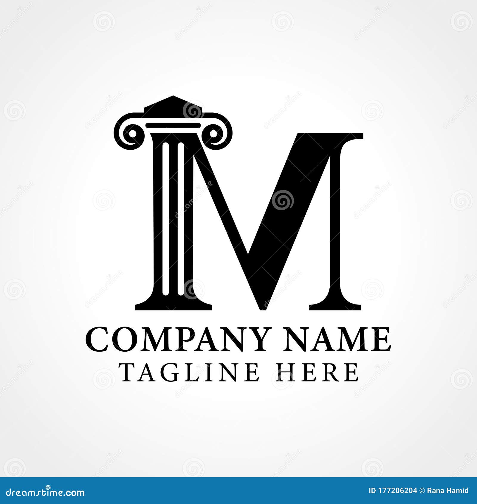 Attorney & Law Letter M Logo With Creative Modern Vector Template. Law ...