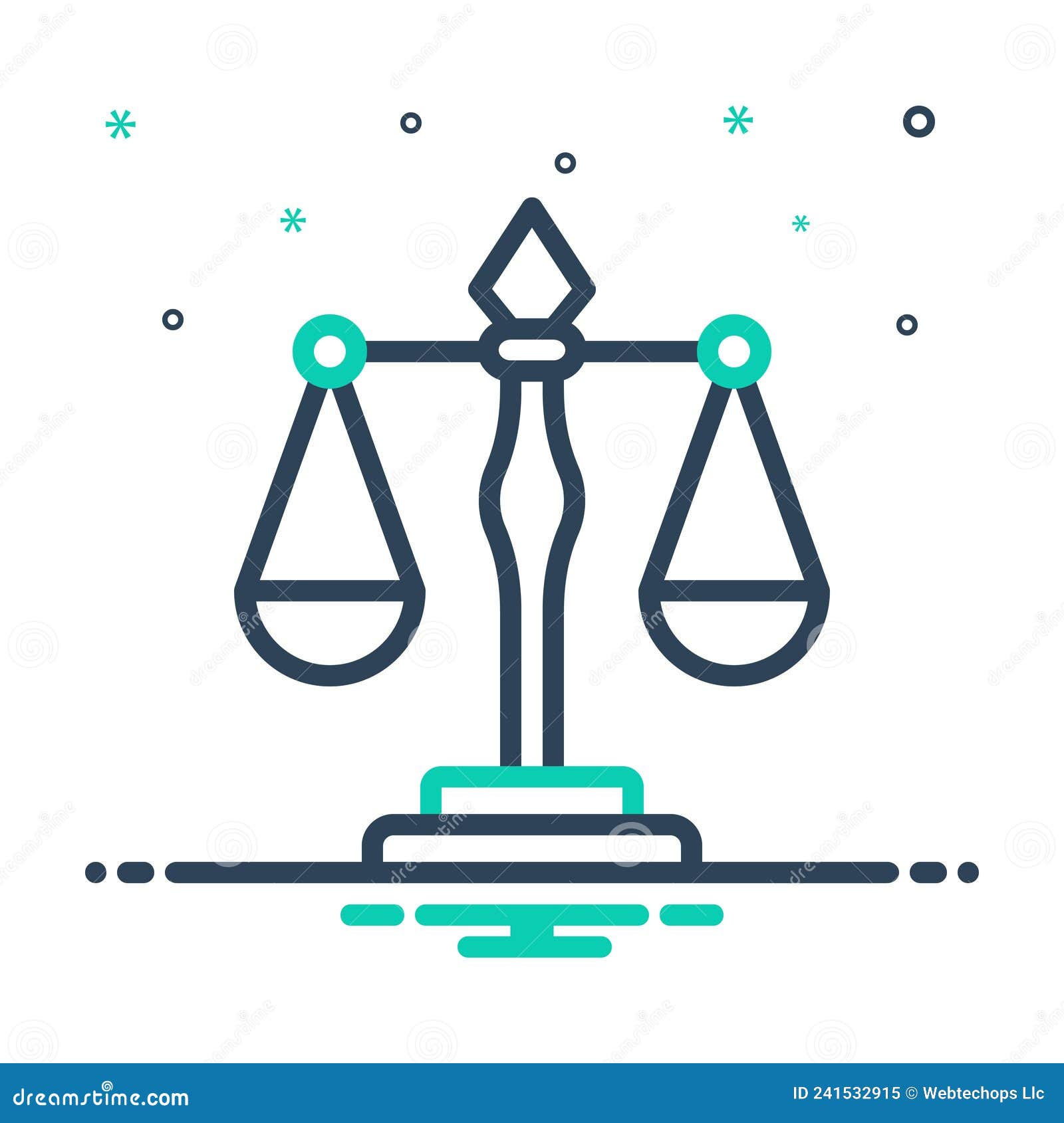 Mix Icon for Attorneys, Balance and Compare Stock Vector - Illustration ...