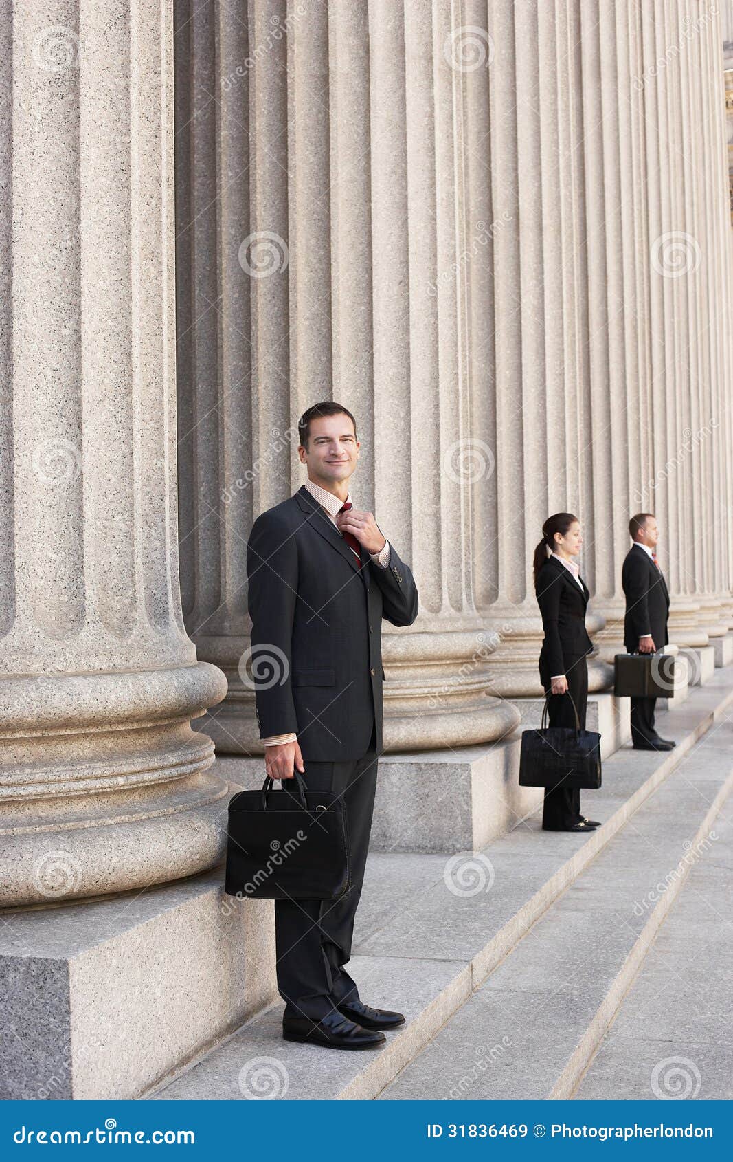 Attorneys Waiting on Courthouse Steps Stock Image - Image of patience ...