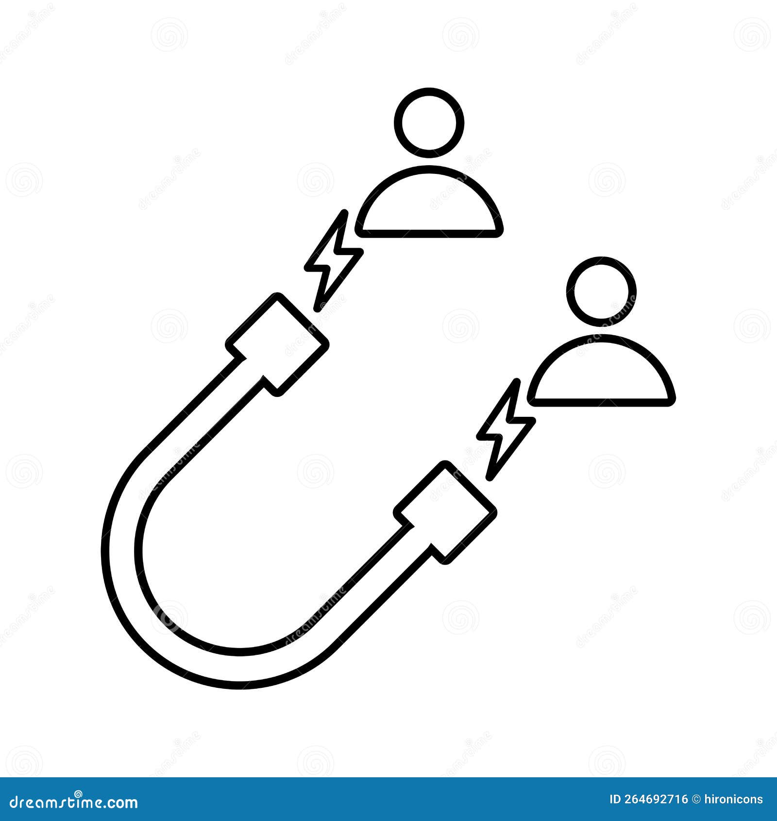 Attract Customers, Magnet Outline Icon. Line Art Vector Stock ...
