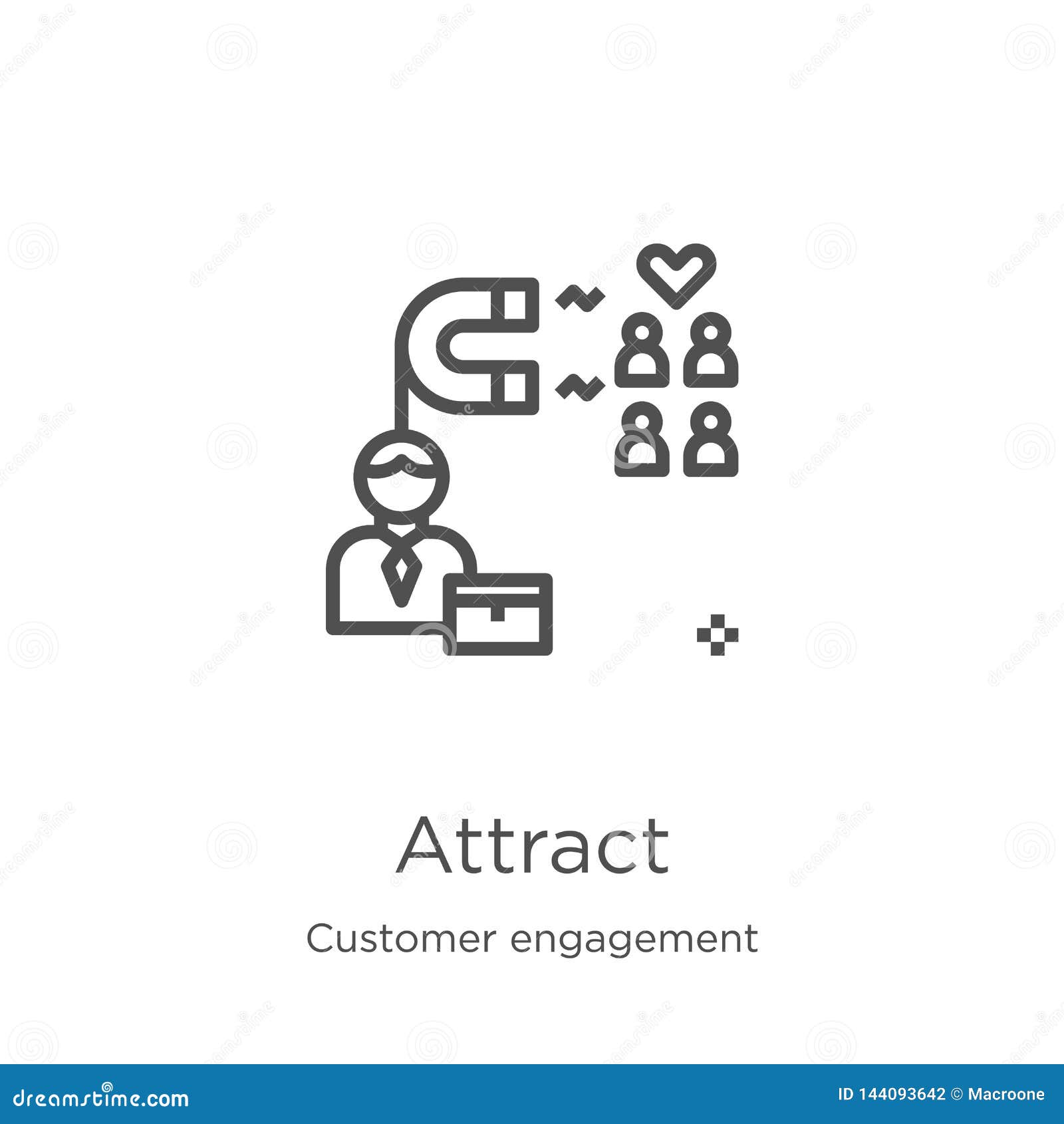 Attract Icon Vector from Customer Engagement Collection. Thin Line ...