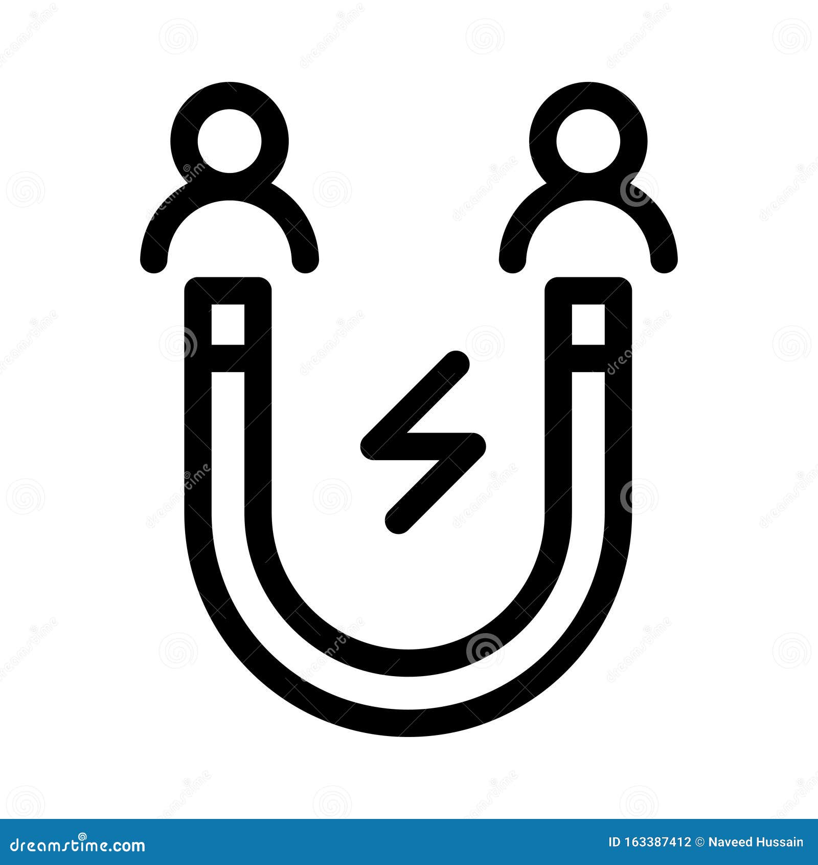Attract Vector. Thin Line Icon Stock Vector - Illustration of power ...