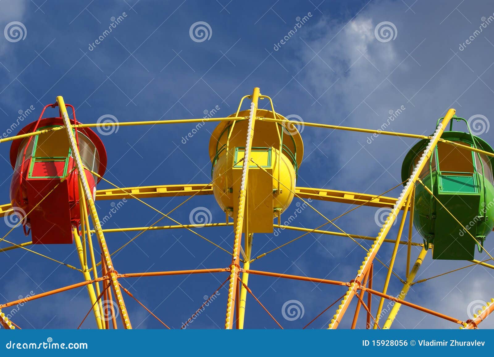 Attraction (Carousel) Ferris Wheel Stock Photo - Image of machine ...