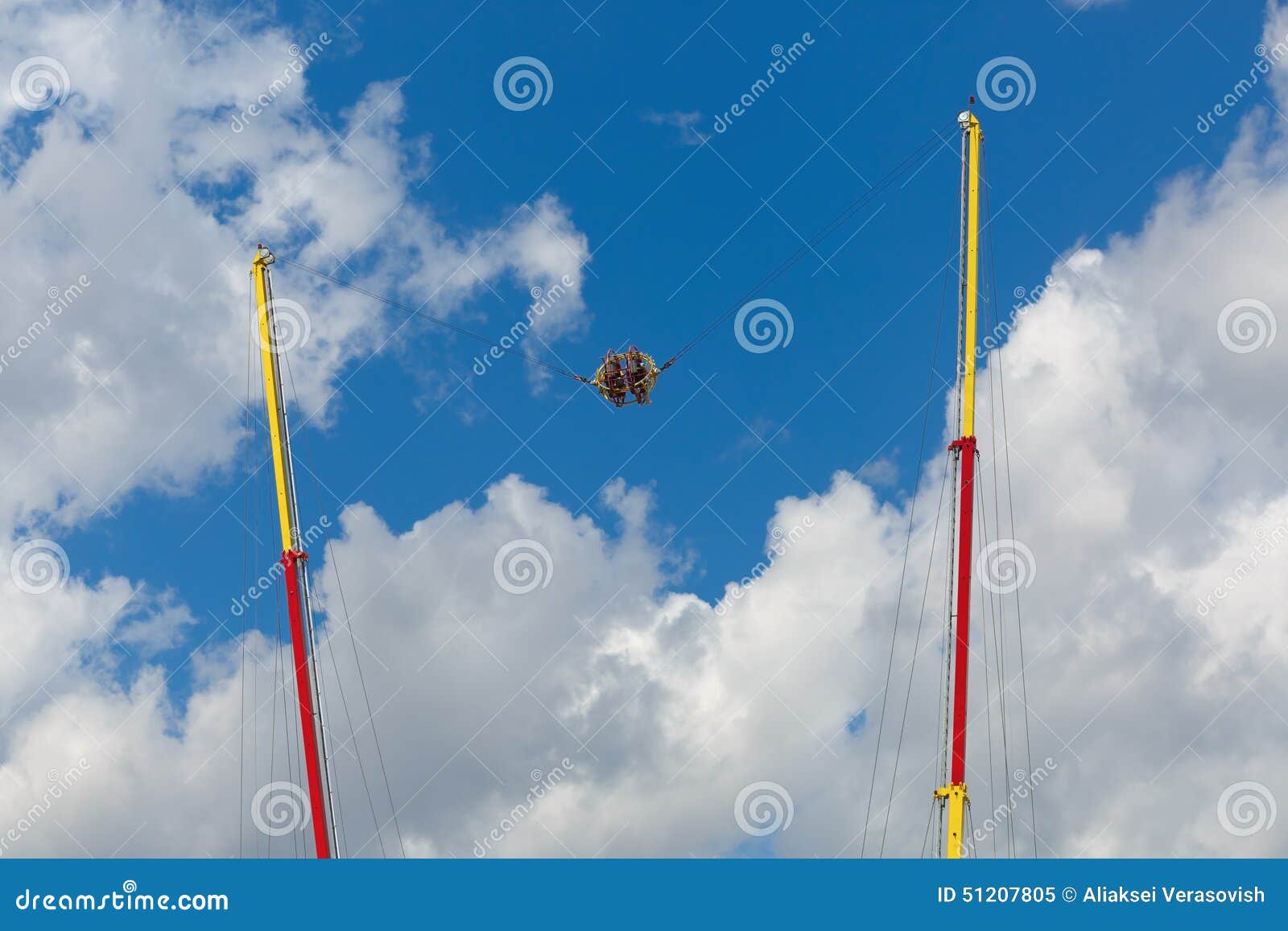 Attraction - catapult stock image. Image of height, adrenalin - 51207805