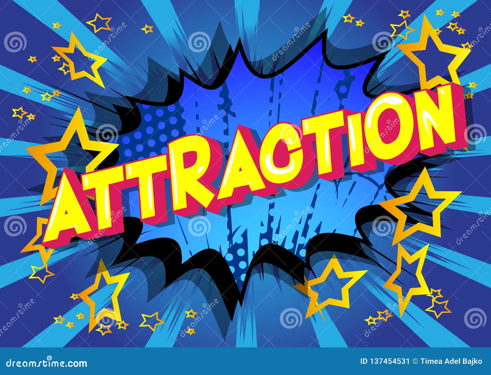 Attraction - Comic Book Style Words. Stock Vector - Illustration of ...