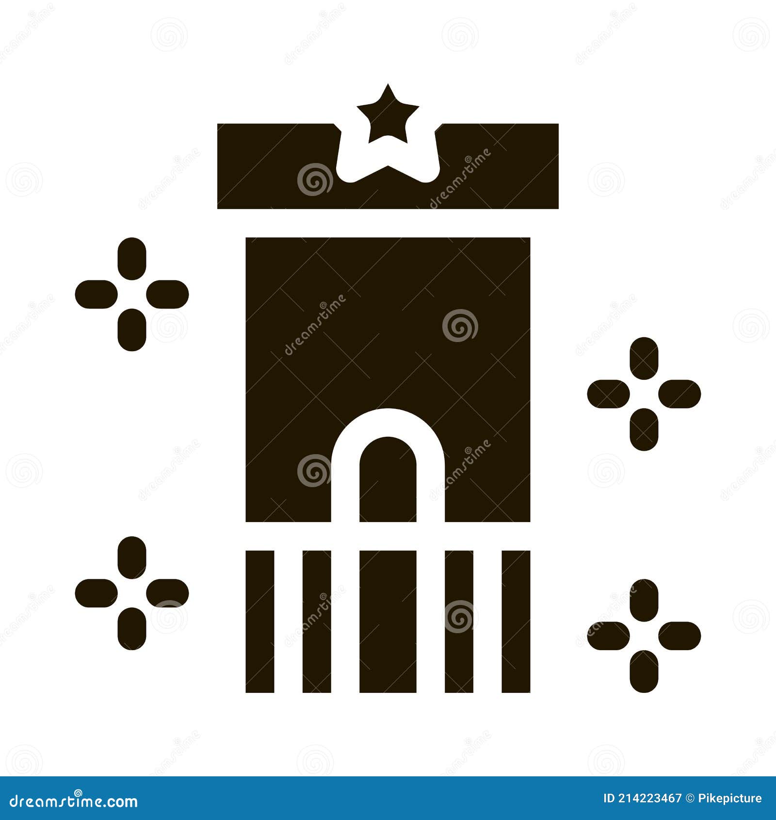 Attraction Control Point Icon Vector Glyph Illustration Stock Vector ...
