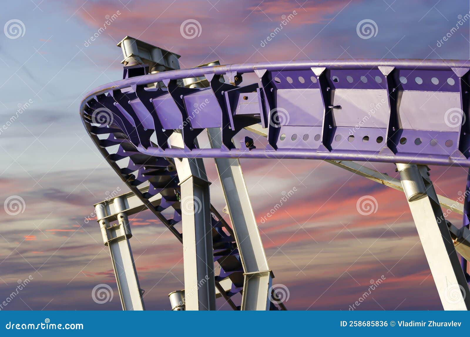 Attraction Roller-coaster Switchback Stock Photo - Image of outside ...