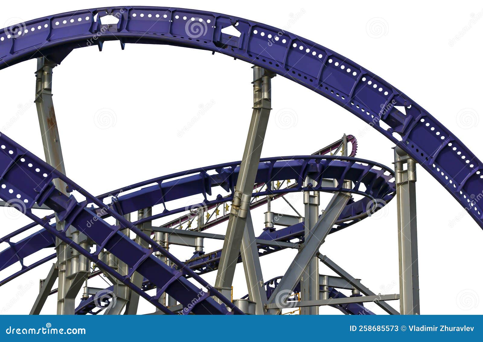 Attraction Roller-coaster Switchback Isolated, on a White Background ...