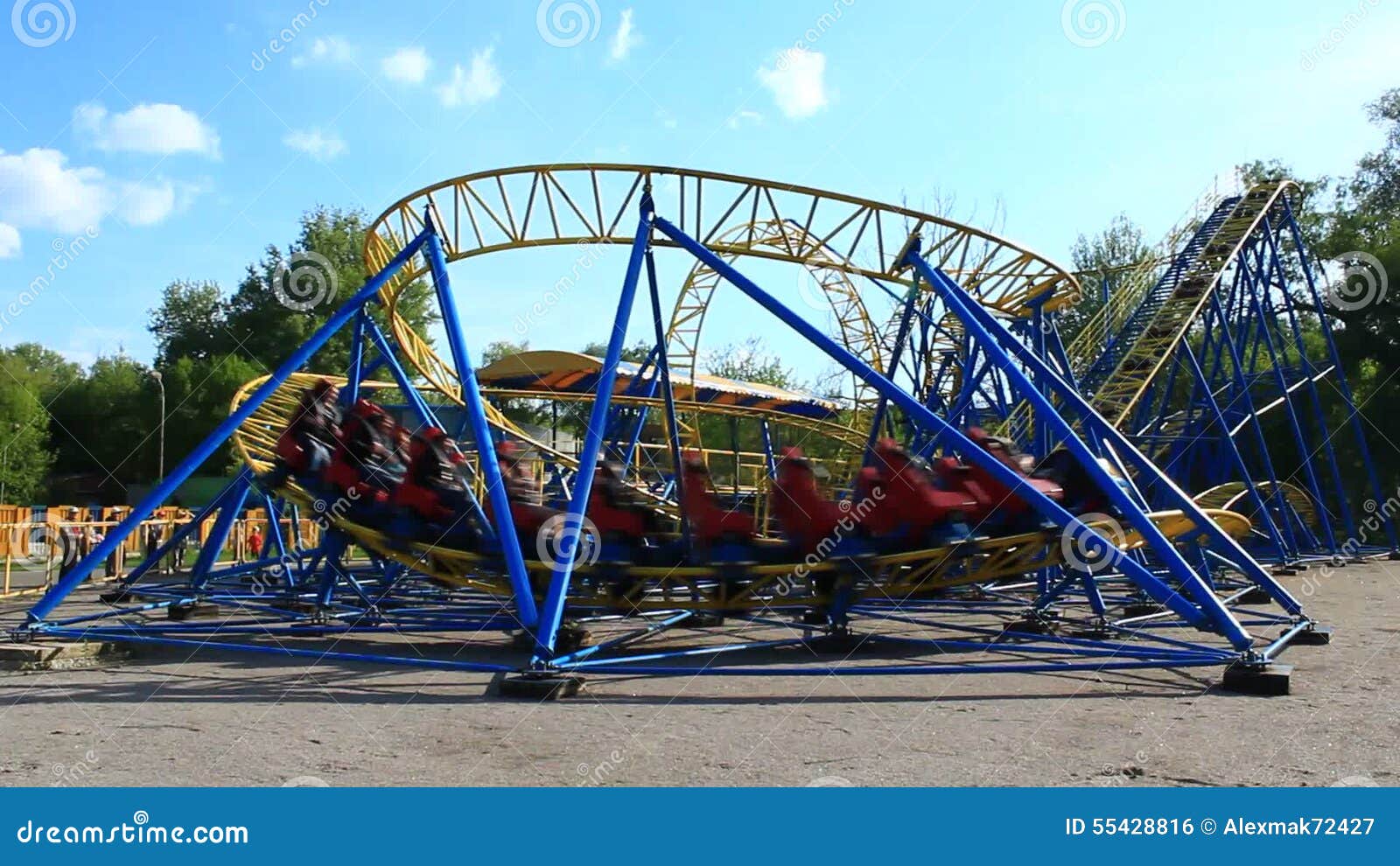 Attraction Small Roller-coaster Stock Footage - Video of somersault ...