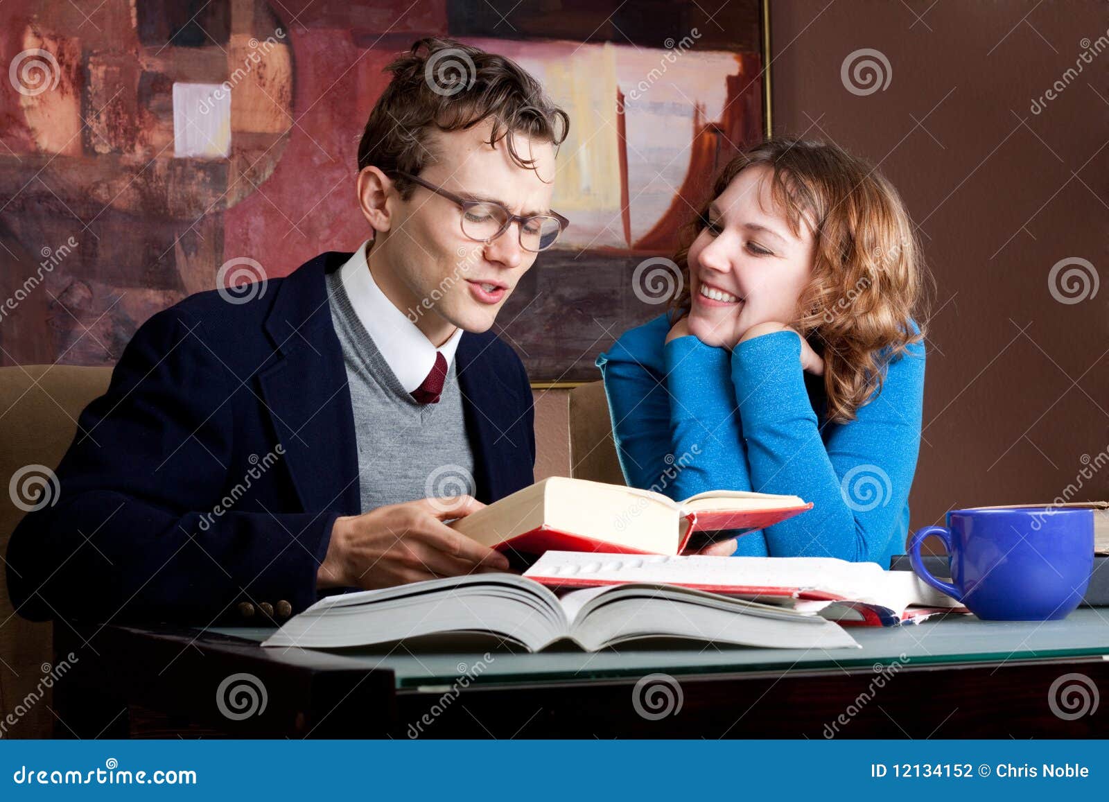 Attraction with Study Partner Stock Photo - Image of couple, adoring ...
