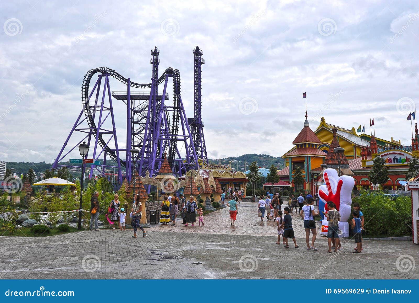 Attractions for Children in Popular Russian Theme Park Editorial Stock ...