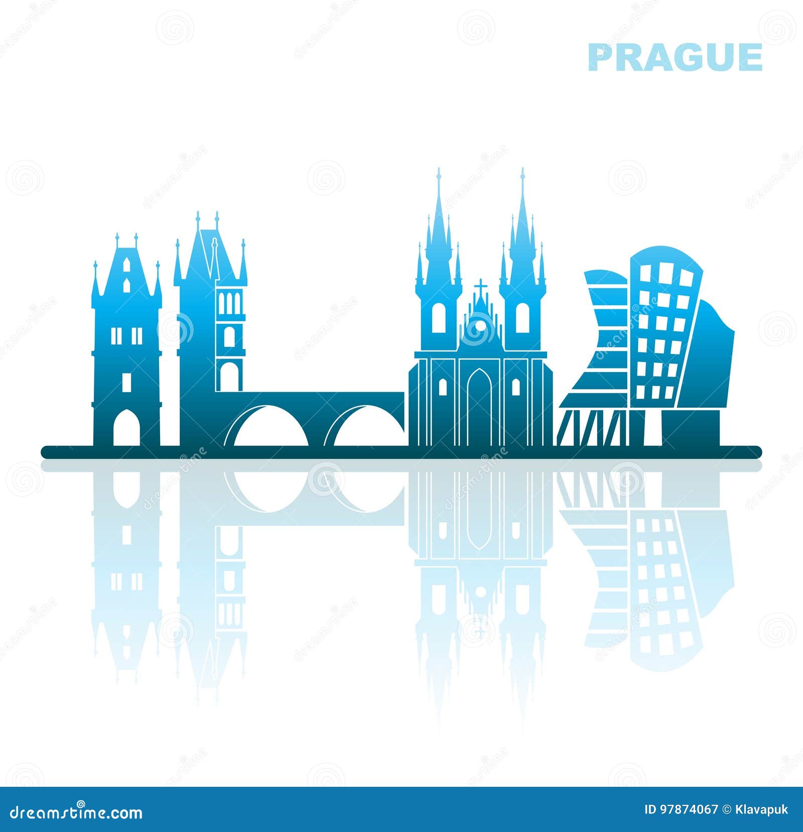 Prague Attractions Cartoon Vector | CartoonDealer.com #20243617