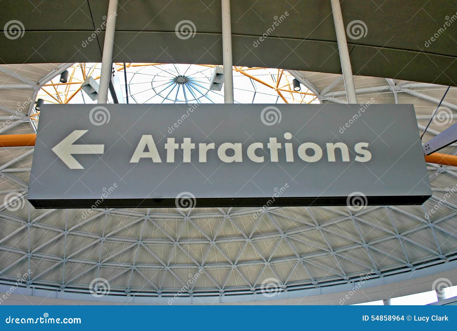 Attractions Sign stock photo. Image of word, sign, tourism - 54858964