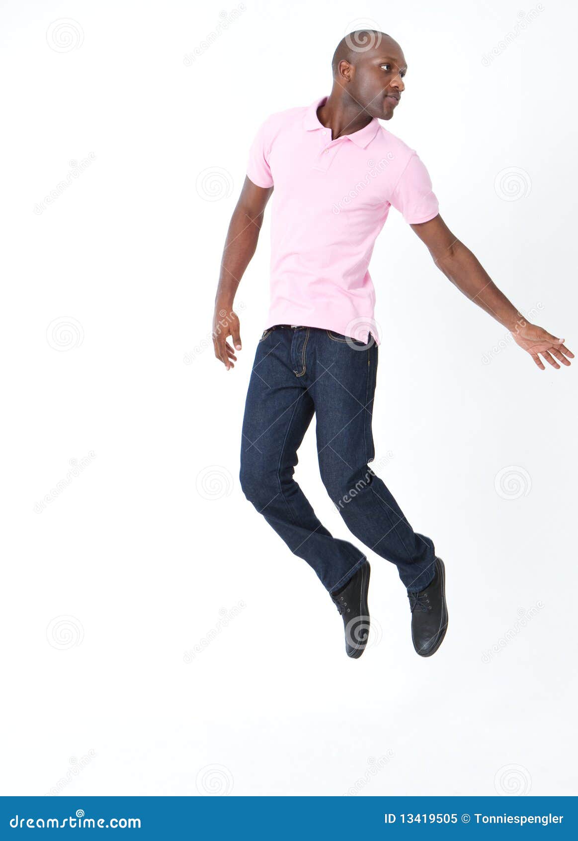 Attractive and Active Young Adult Jumping Stock Image - Image of person ...