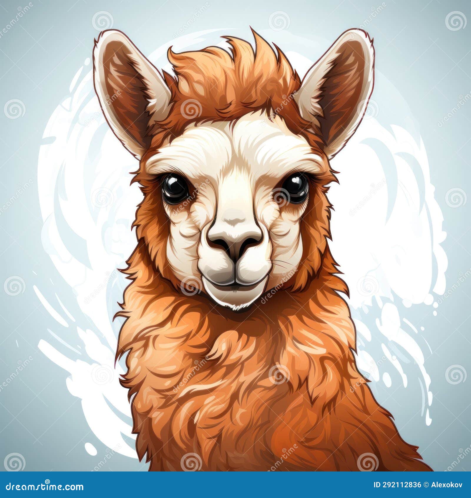 Attractive Alpaca Logo Design AI Generated Stock Illustration ...