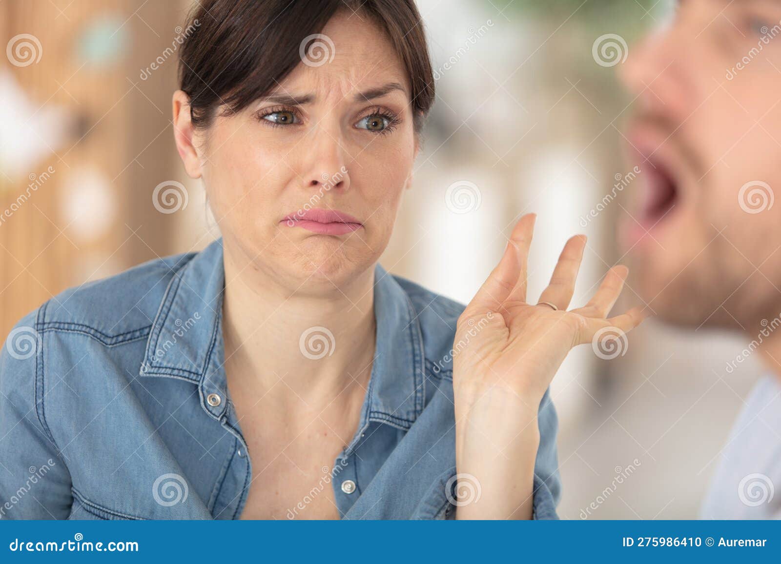 Attractive Angry Couple Fighting and Shouting at Each Other Stock Photo ...