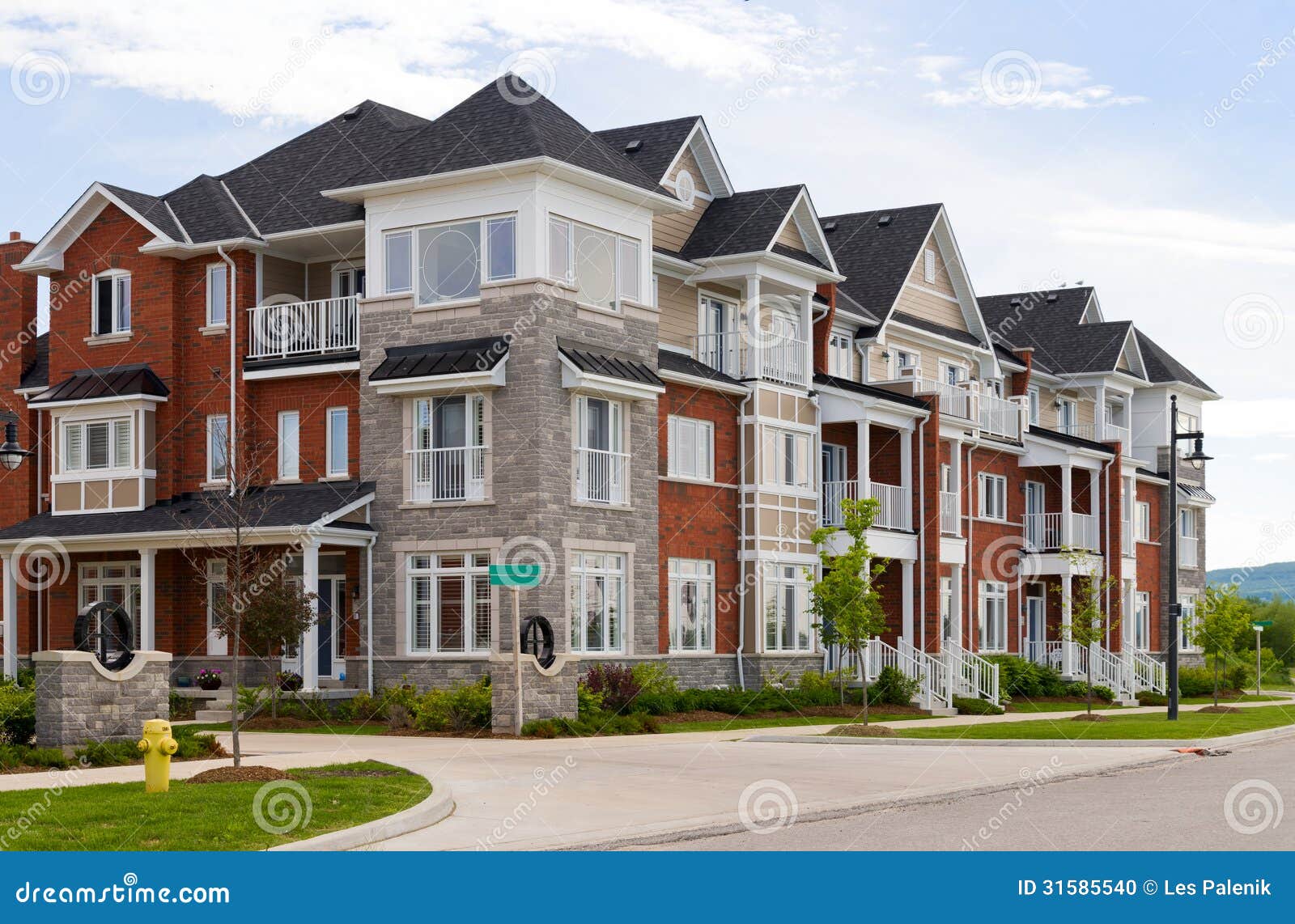 Attractive Apartment Building Stock Photo - Image of condominium ...