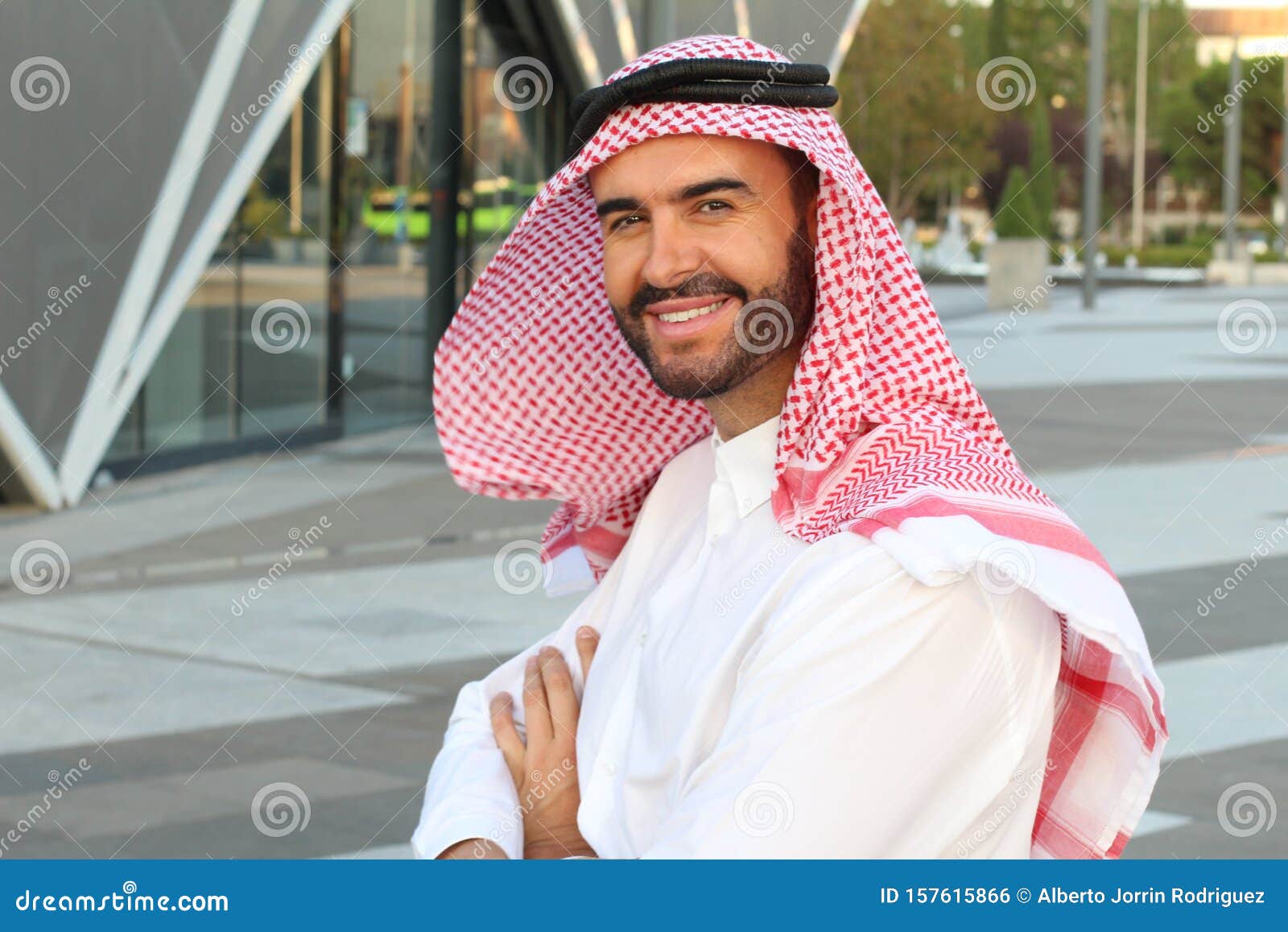 Attractive Arabic Man with Copy Space Stock Photo - Image of gutra ...