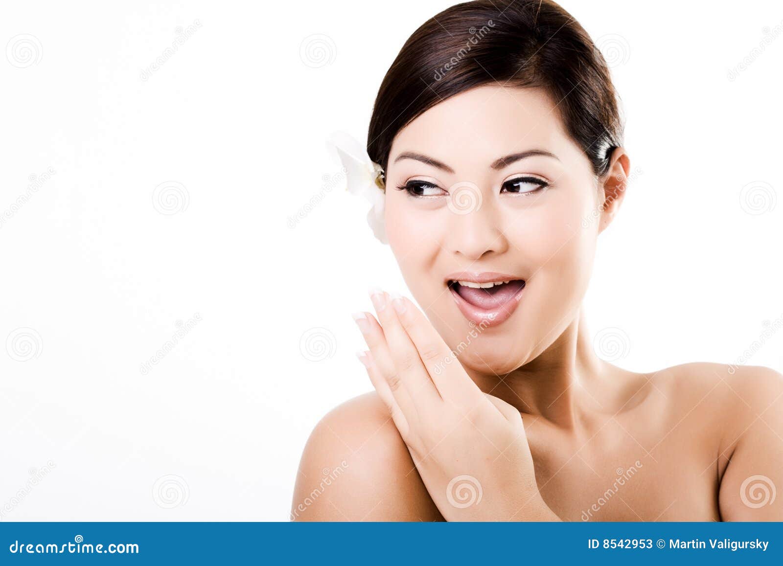 Attractive Asian Female Showing Surprised Face Stock Image - Image of ...