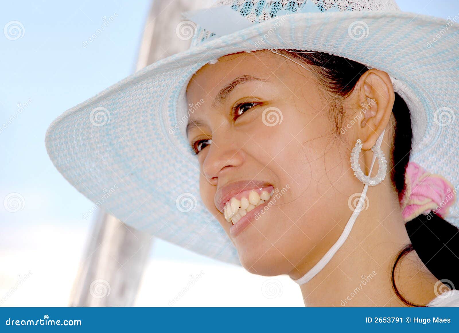 Attractive Asian Girl with Hat Stock Image - Image of face, happy: 2653791