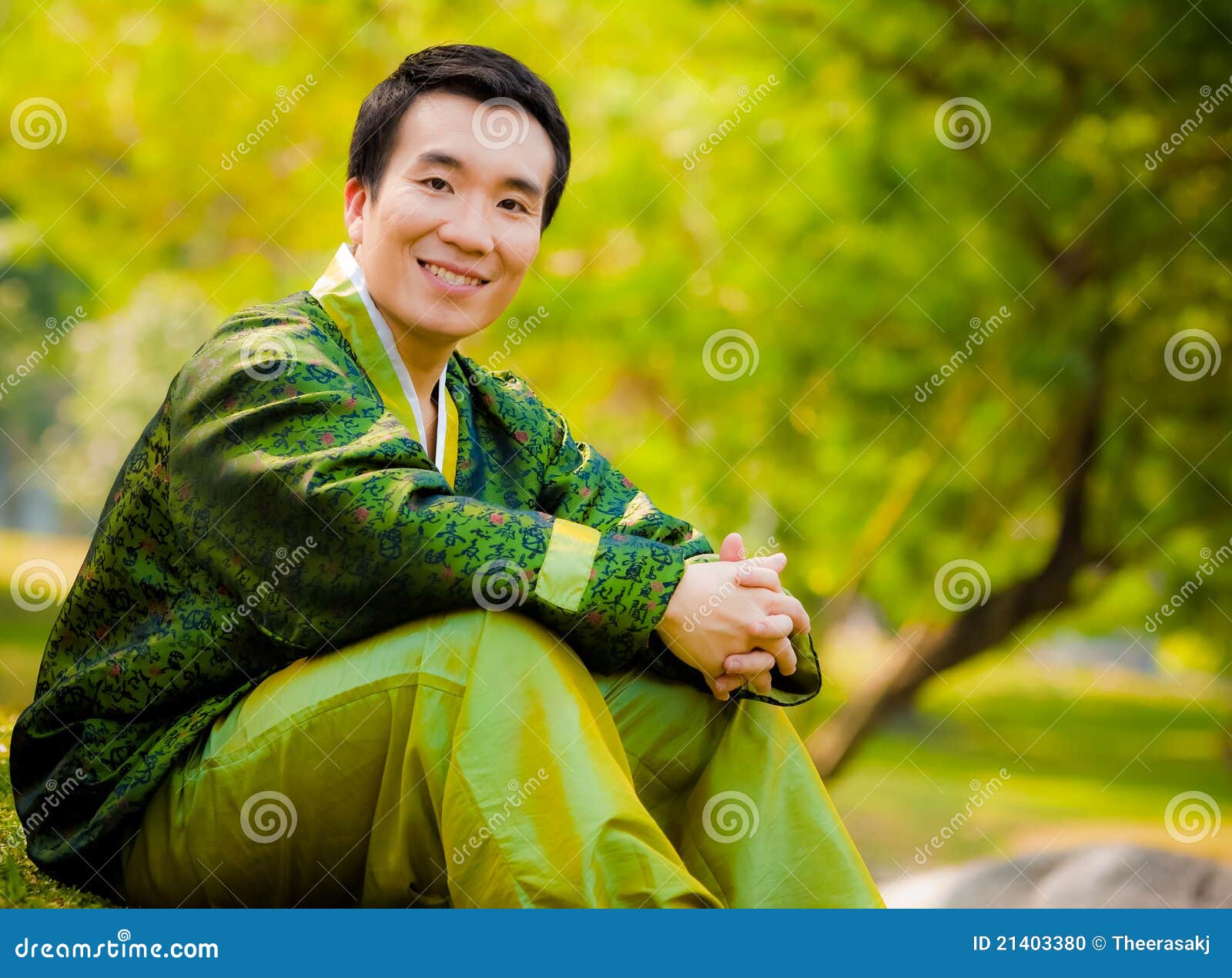 Attractive asian man stock photo. Image of forest, beauty - 21403380