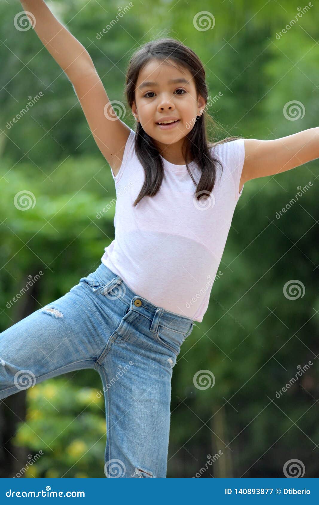 Diverse Tween Dancing Standing Stock Image - Image of upright, diverse ...