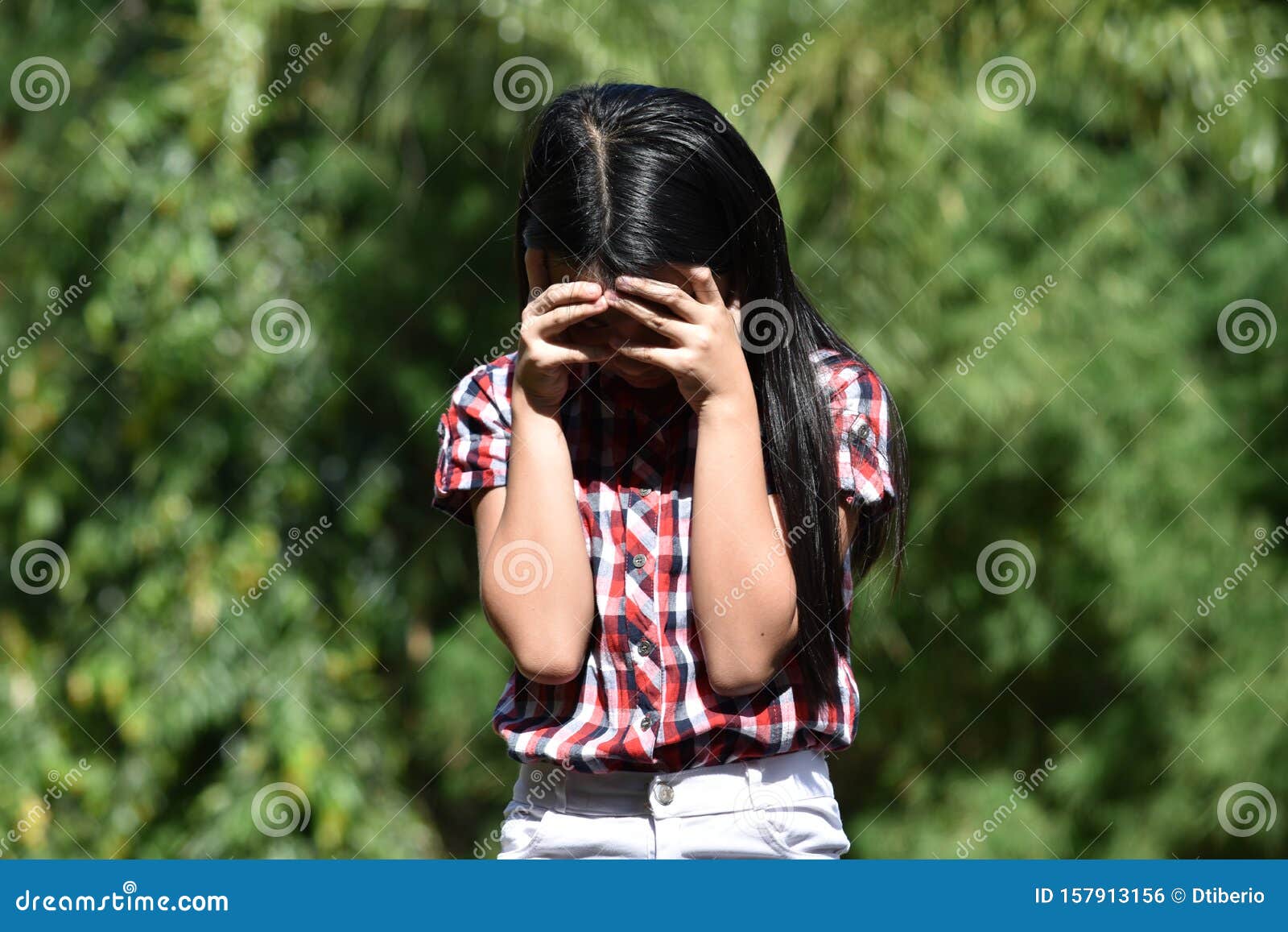 A Sad Diverse Tween stock photo. Image of children, sadness - 157913156