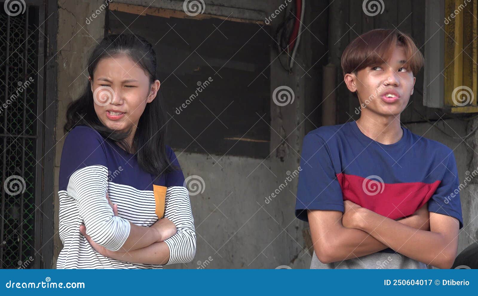 An Unhappy Disgusted Teens Talking Stock Video - Video of adolescent ...