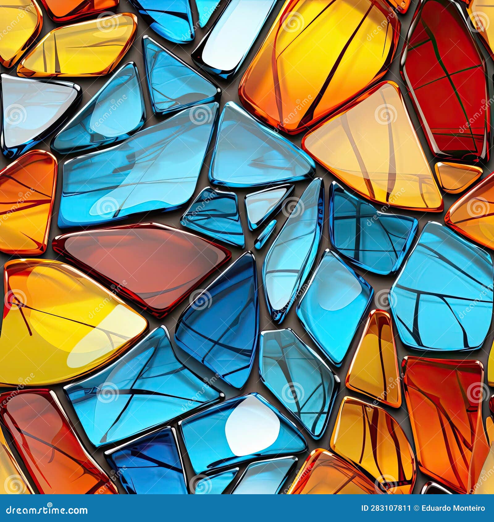 Attractive Background of Colored Glass Pieces (tiled) Stock ...