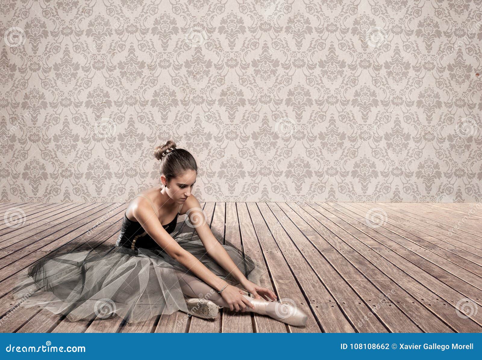 Attractive Ballerina Sitting Stock Photo - Image of footwear, culture ...