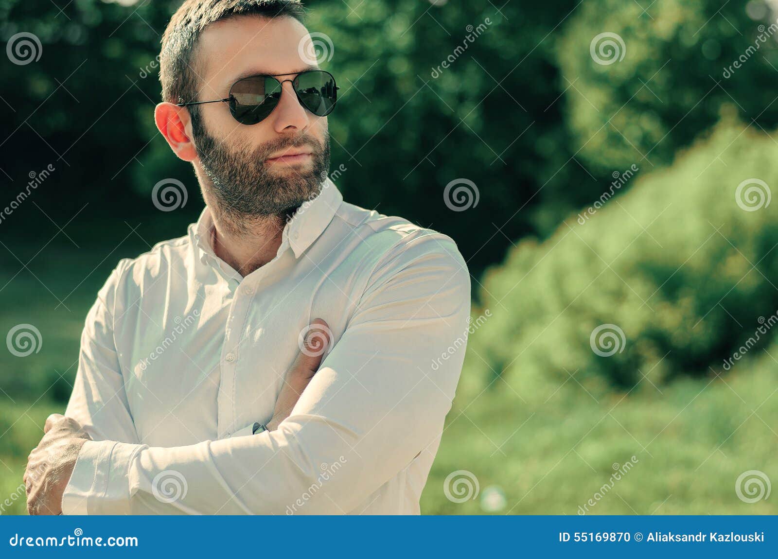 Attractive Bearded Model Man Stock Photo - Image of bearded, hair: 55169870