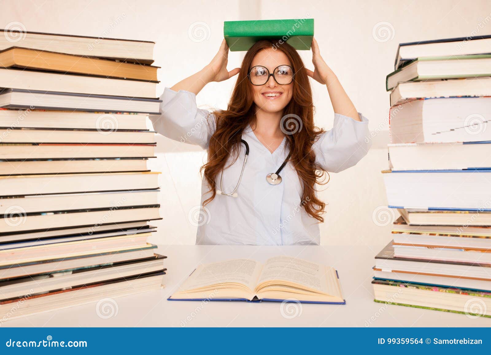 Attractive Beautiful Young Medicine Student Stock Photo - Image of ...