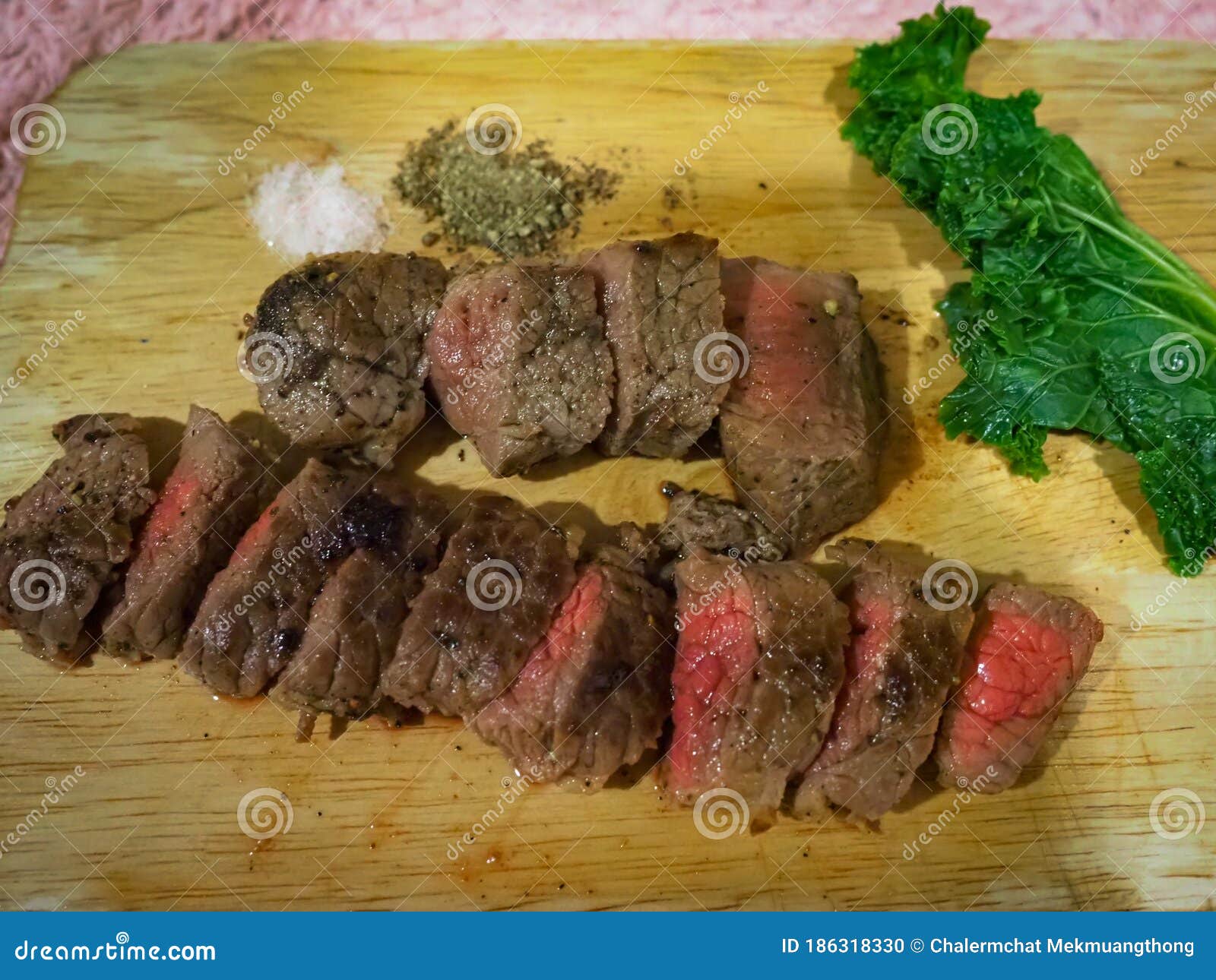 Attractive Beef Steak, Main Course during Dinner Time Stock Photo ...