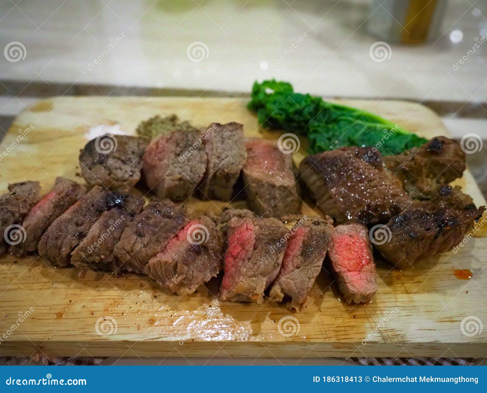 Attractive Beef Steak, Main Course during Dinner Time Stock Image ...