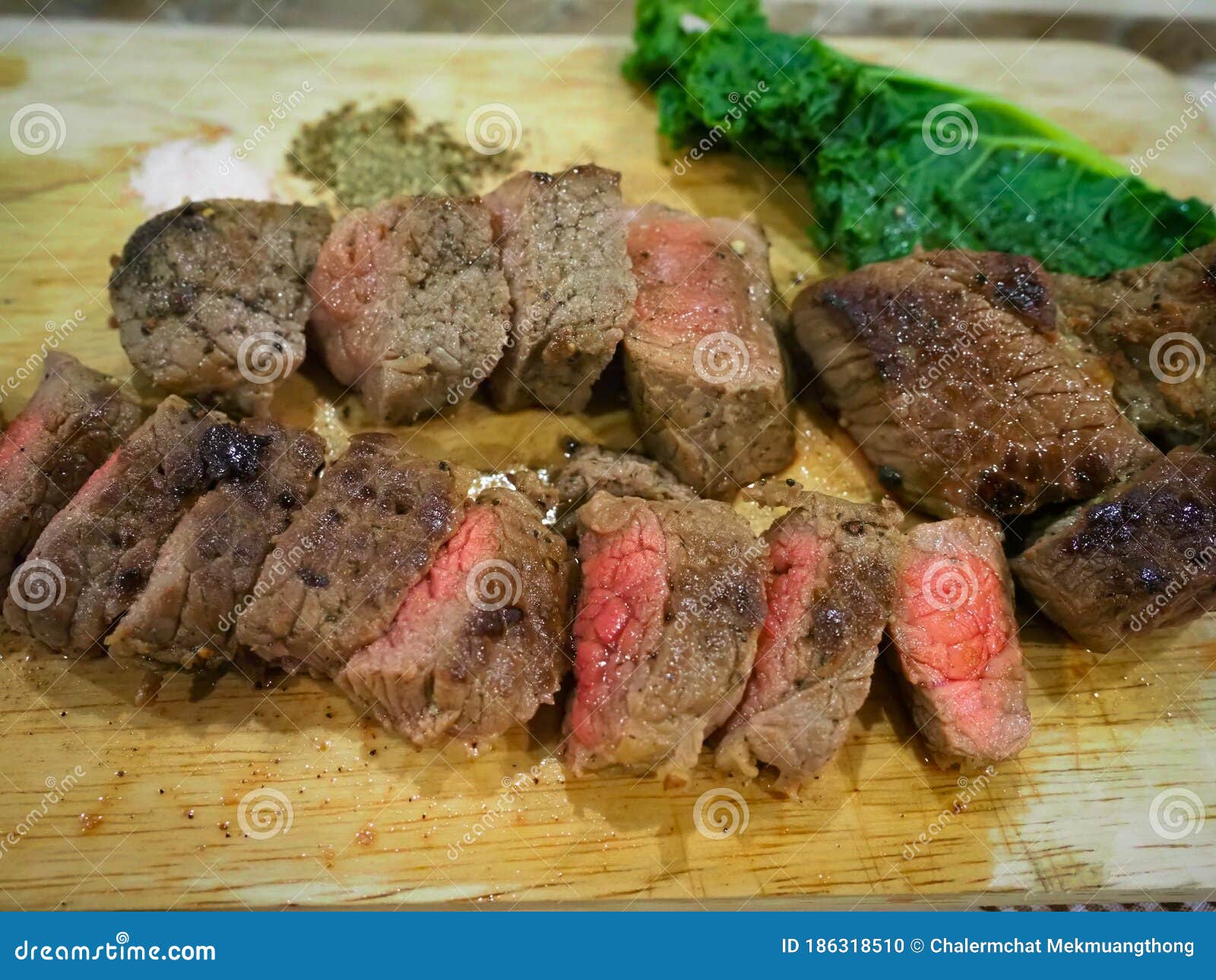 Attractive Beef Steak, Main Course during Dinner Time Stock Photo ...