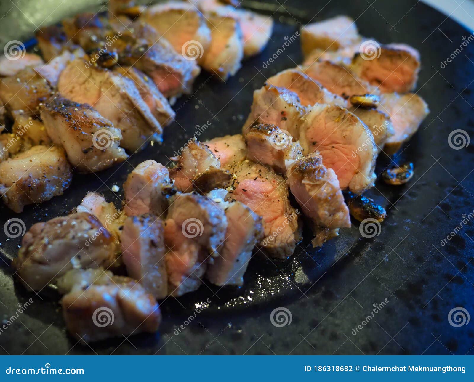 Attractive Beef Steak, Main Course during Dinner Time Stock Photo ...