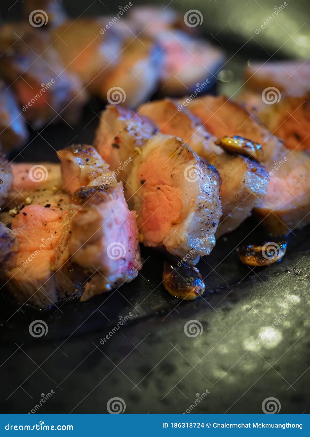 Attractive Beef Steak, Main Course during Dinner Time Stock Photo ...