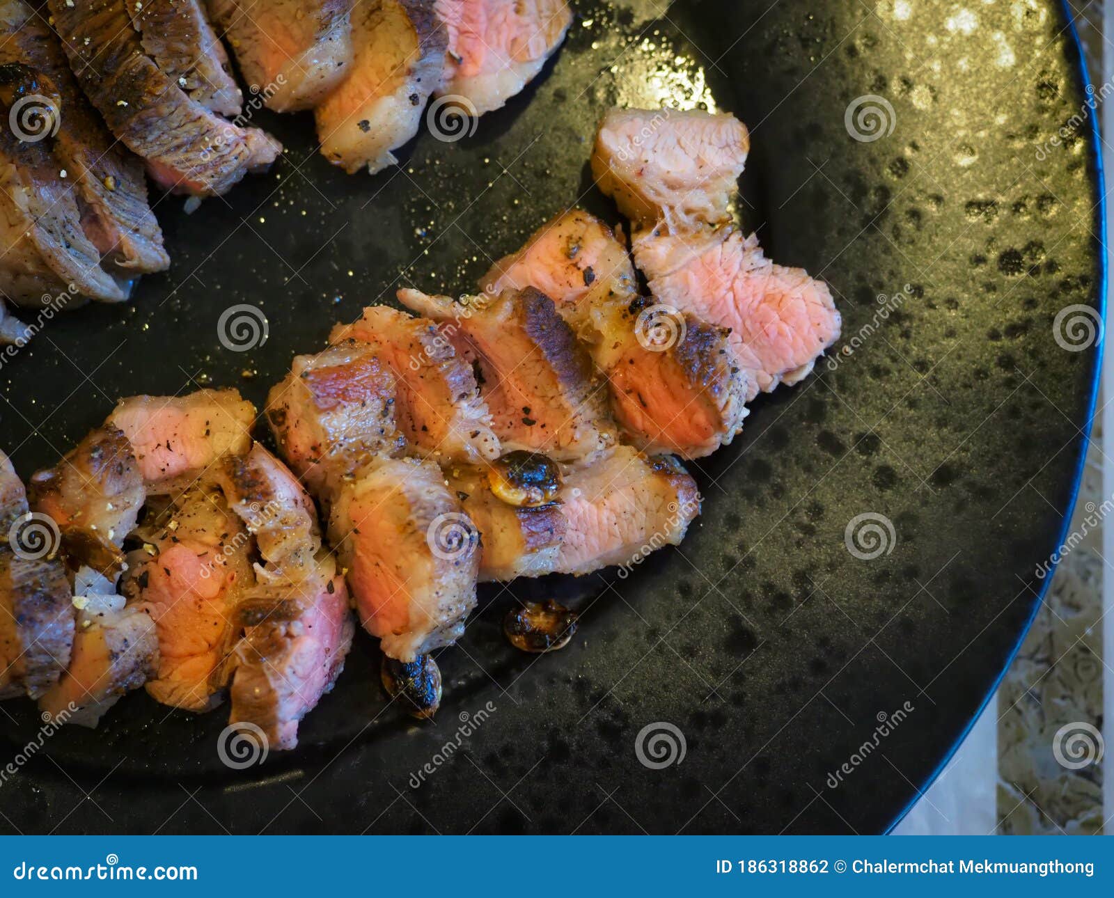 Attractive Beef Steak, Main Course during Dinner Time Stock Photo ...