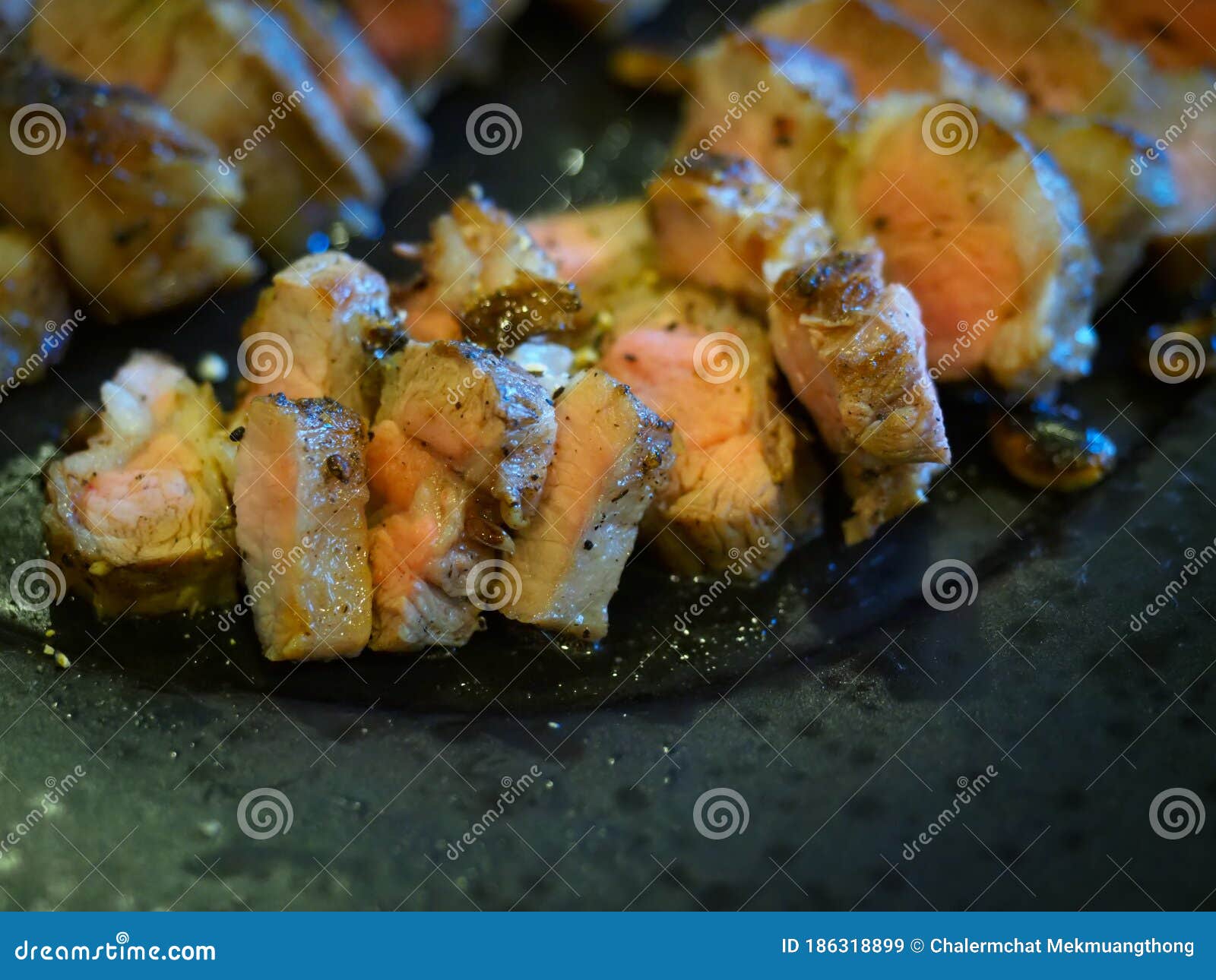 Attractive Beef Steak, Main Course during Dinner Time Stock Image ...