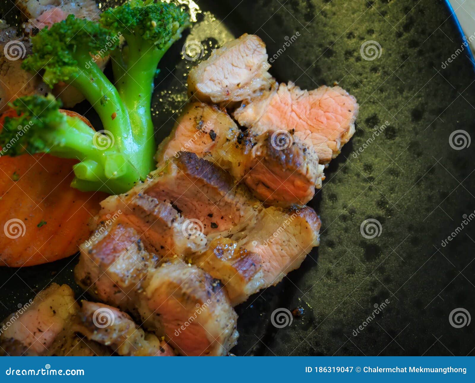 Attractive Beef Steak, Main Course during Dinner Time Stock Image ...