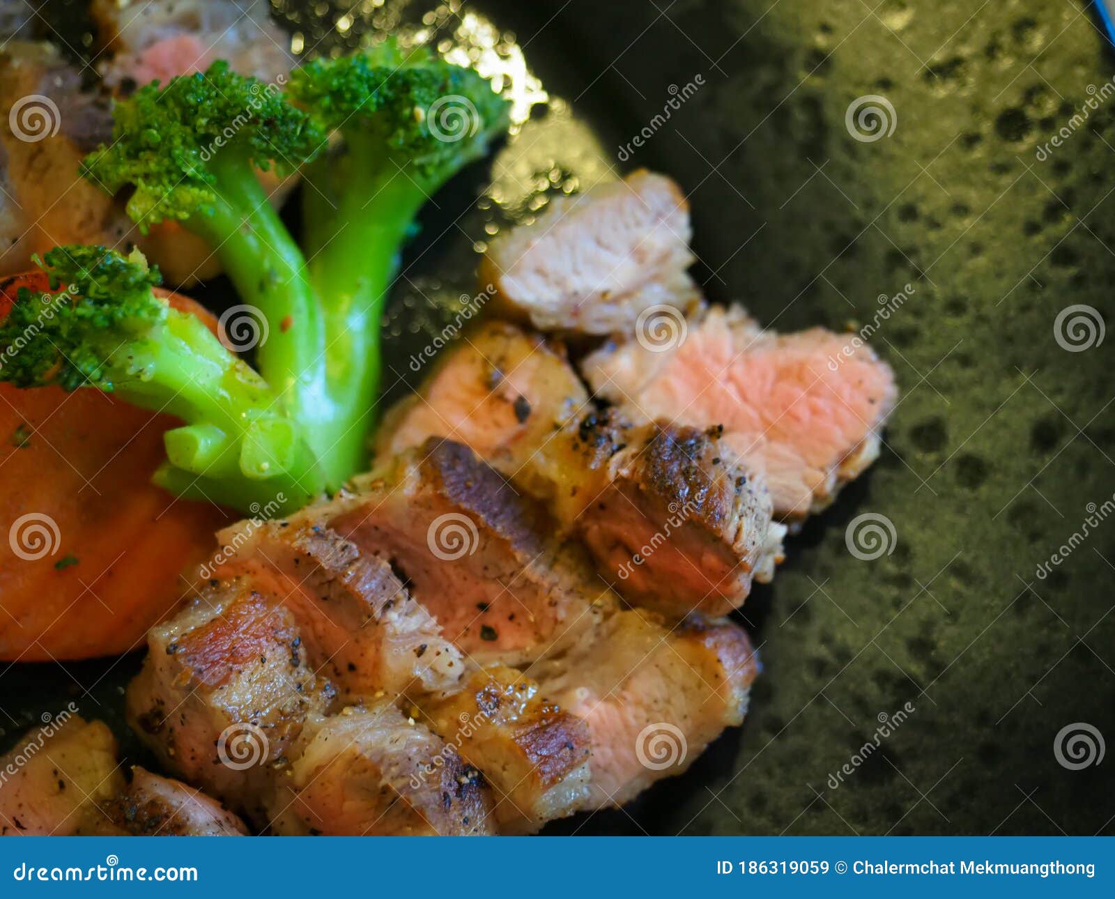 Attractive Beef Steak, Main Course during Dinner Time Stock Image ...