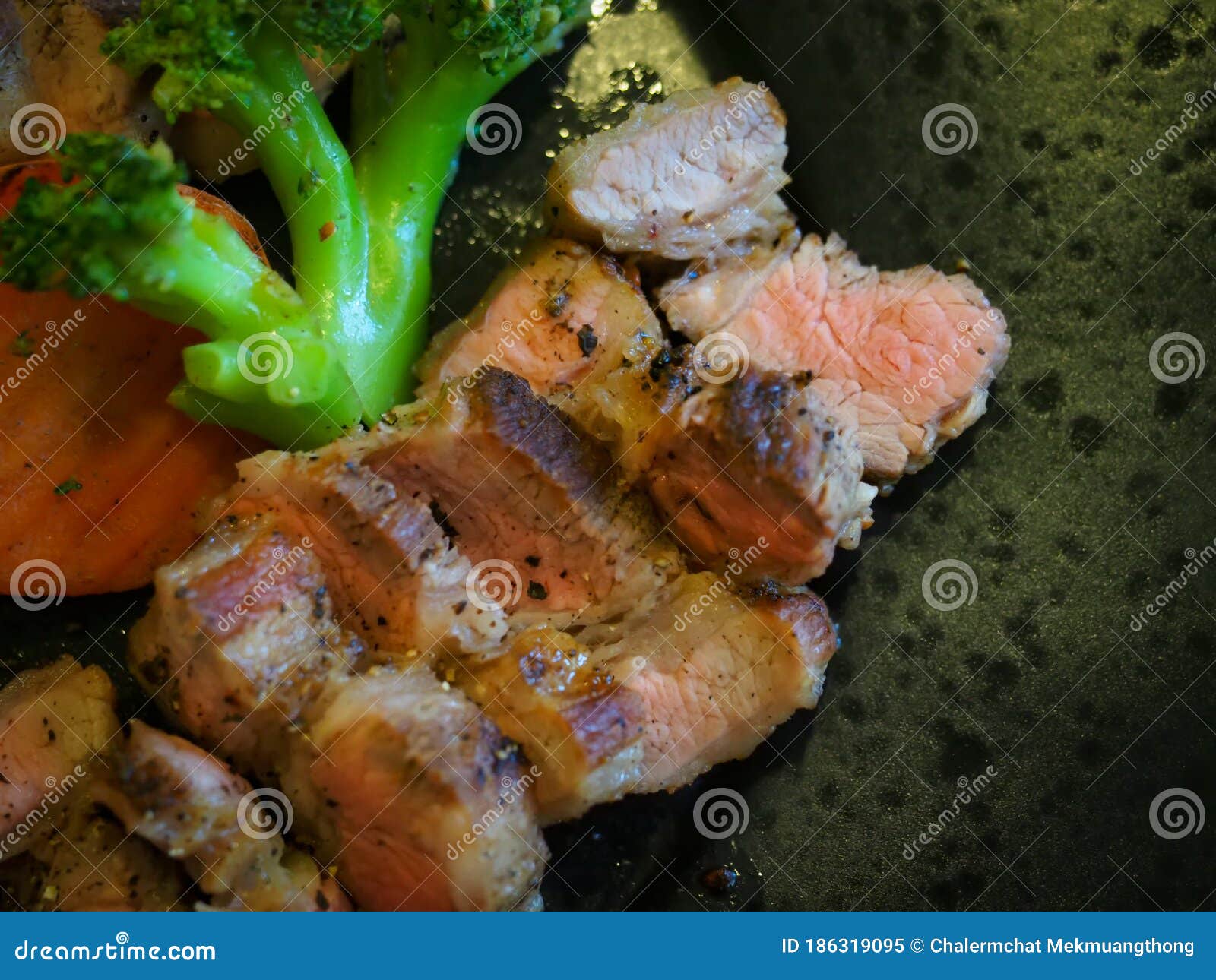 Attractive Beef Steak, Main Course during Dinner Time Stock Image ...