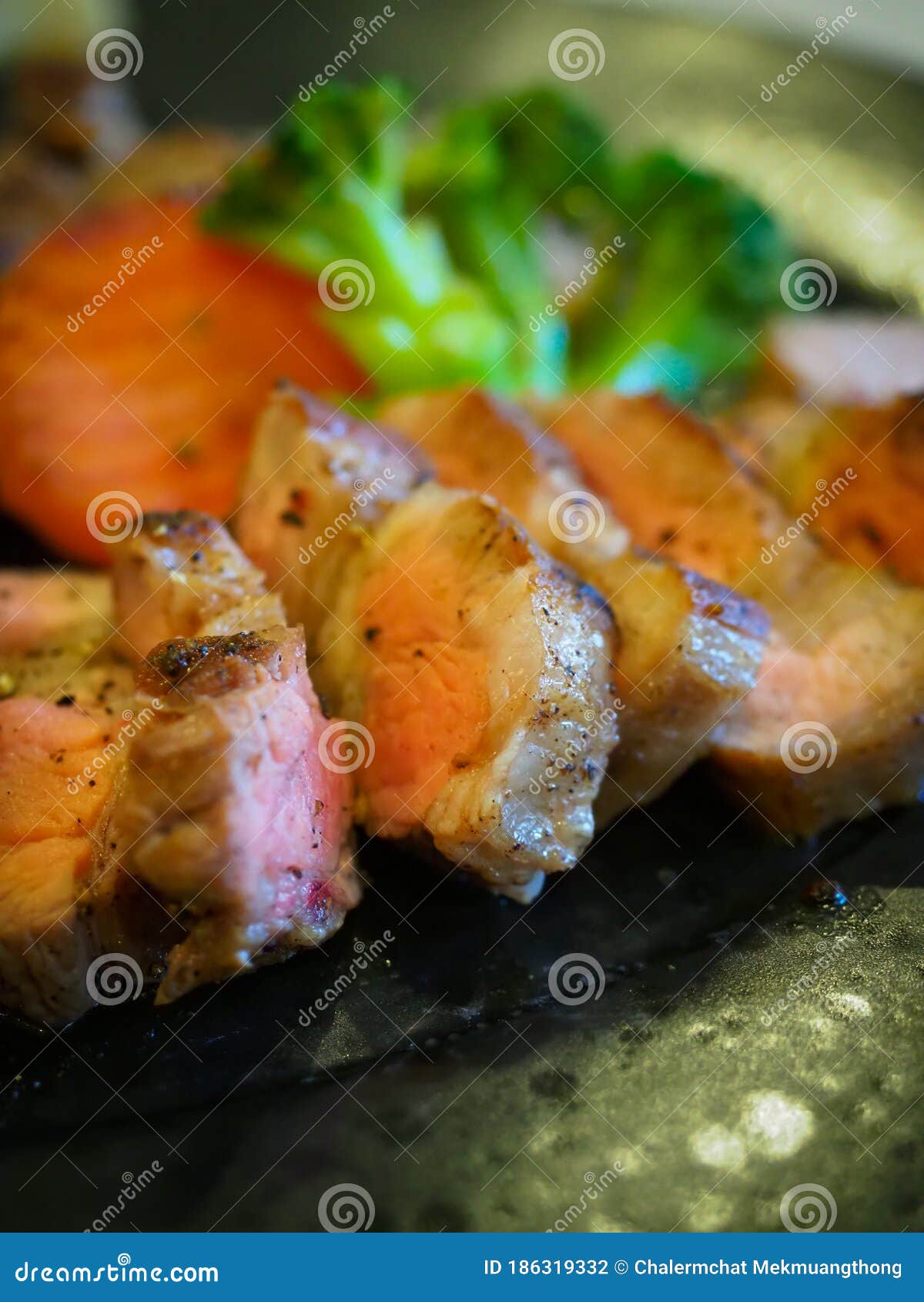 Attractive Beef Steak, Main Course during Dinner Time Stock Photo ...