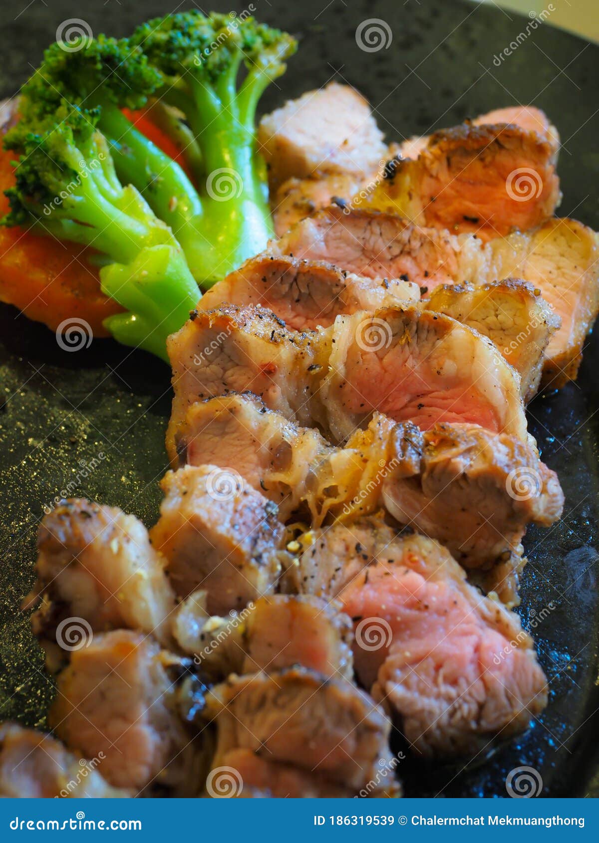 Attractive Beef Steak, Main Course during Dinner Time Stock Image ...