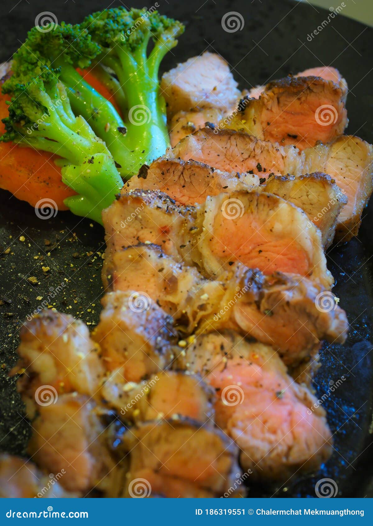 Attractive Beef Steak, Main Course during Dinner Time Stock Image ...