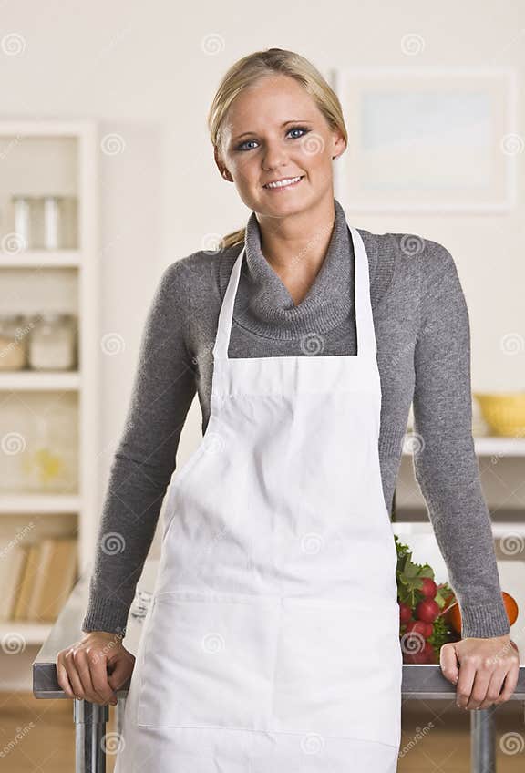 Attractive blond chef stock photo. Image of cooking, long - 9799654