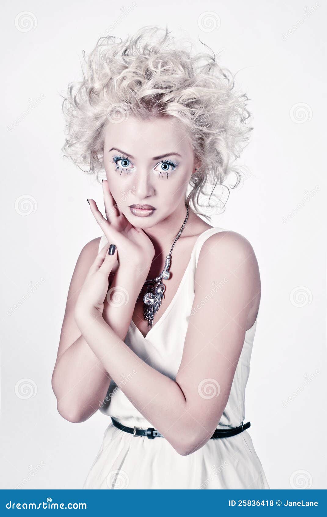 Attractive Blond Woman with Original Make Up Stock Photo - Image of ...