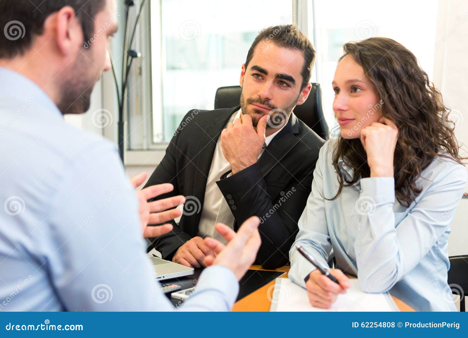 Attractive Boss Doing Interview with His Assistant Stock Photo - Image ...